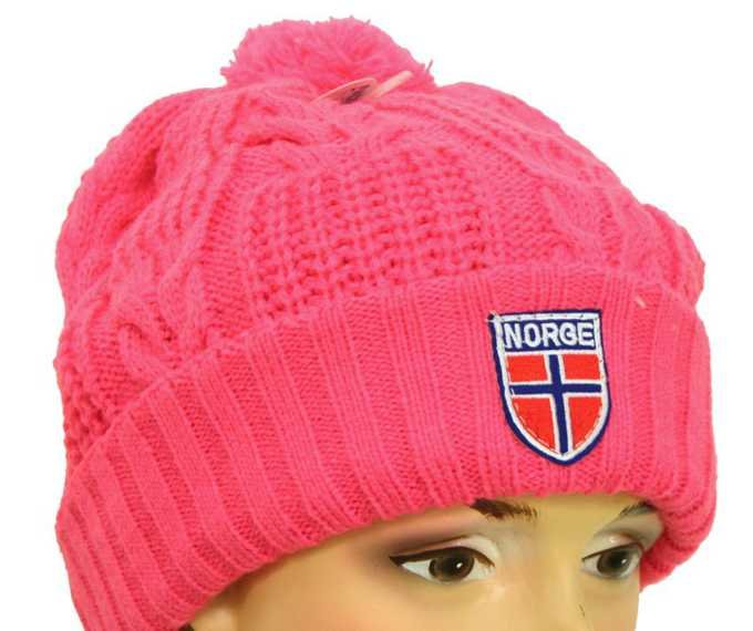 Strikkelue Voss, Rosa - LUER & HANSKER - norion-engros.no