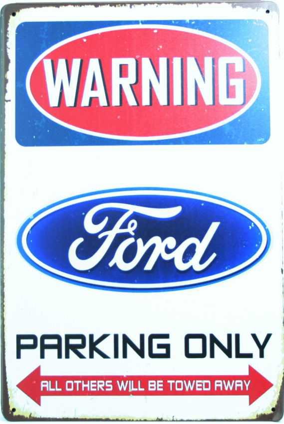 Metall skilt Ford parkering - METALL SKILT - norion-engros.no